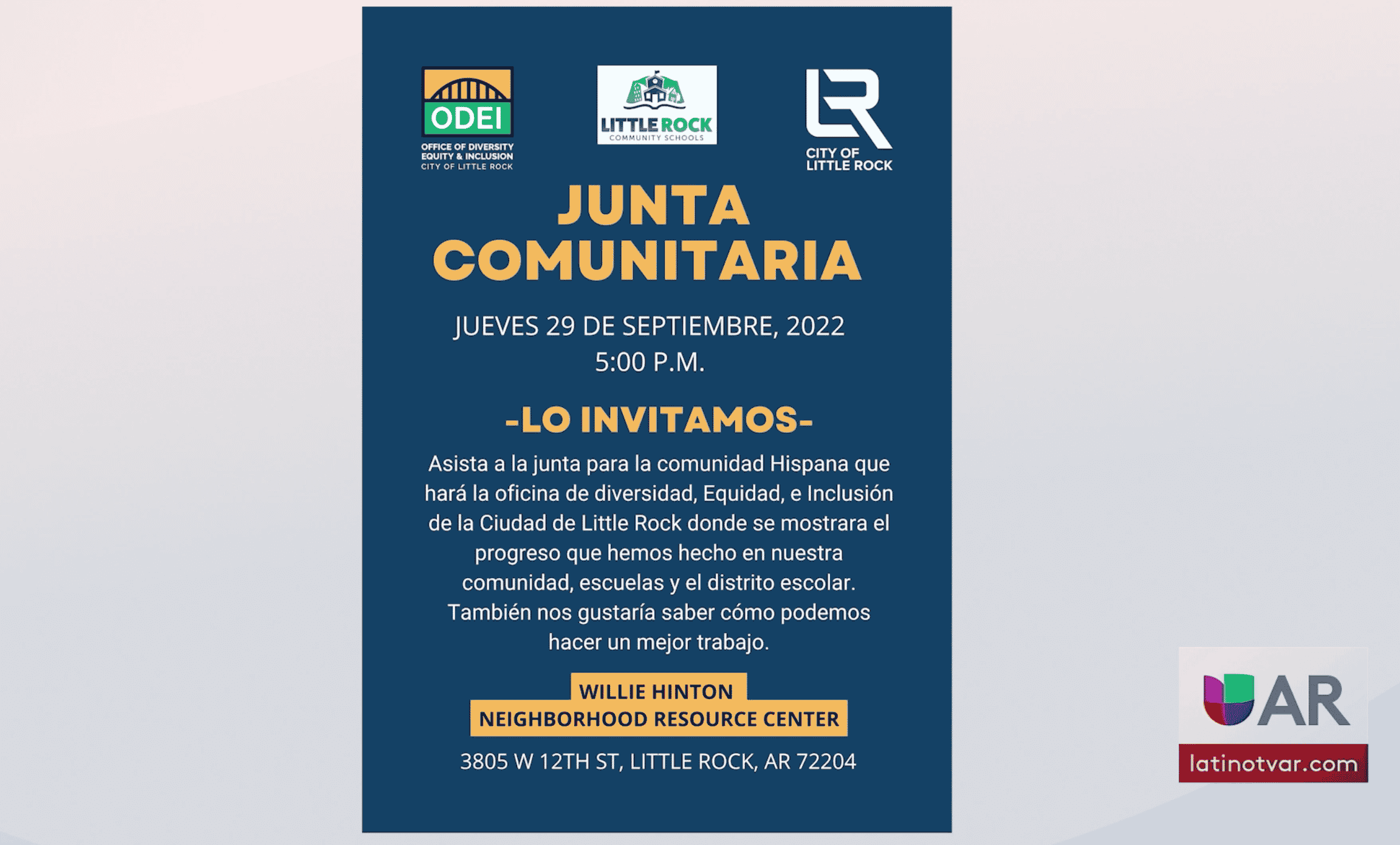 Junta Comunitaria en Little Rock - Univision Arkansas