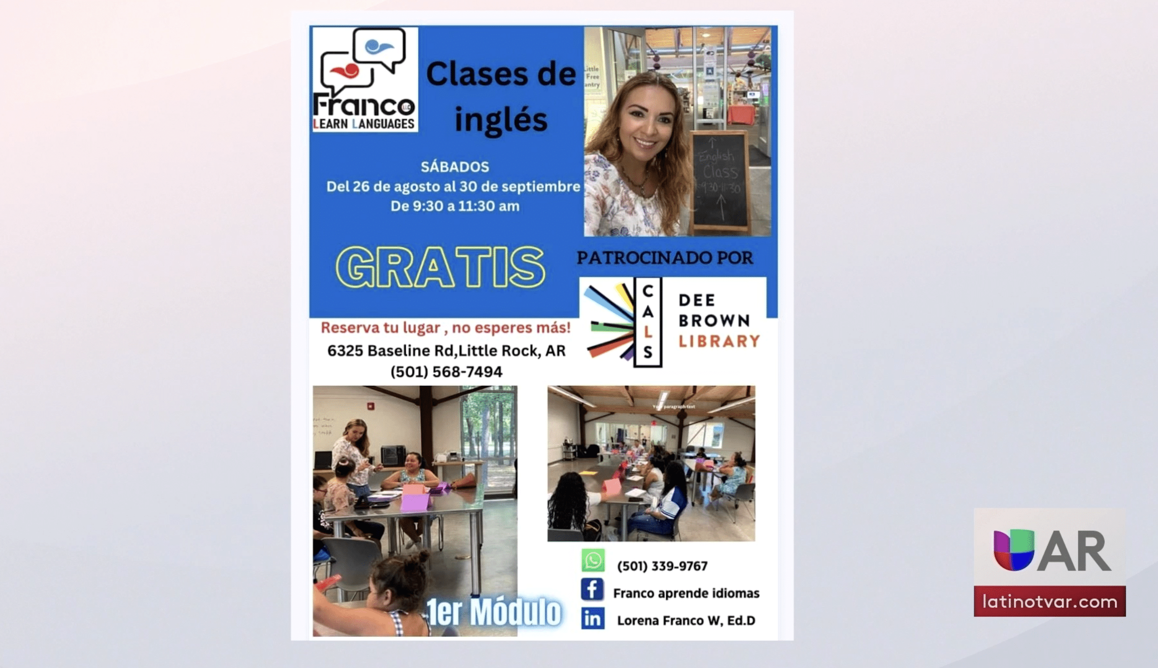 Clases de inglés en Dee Brown Library - Univision Arkansas