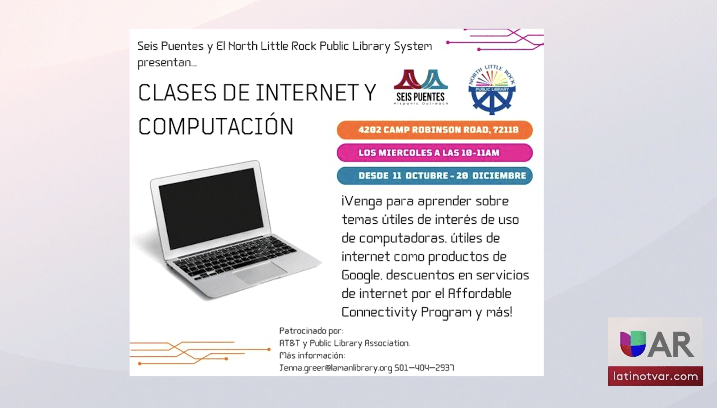 Clases de internet y computación gratuitas - Univision Arkansas