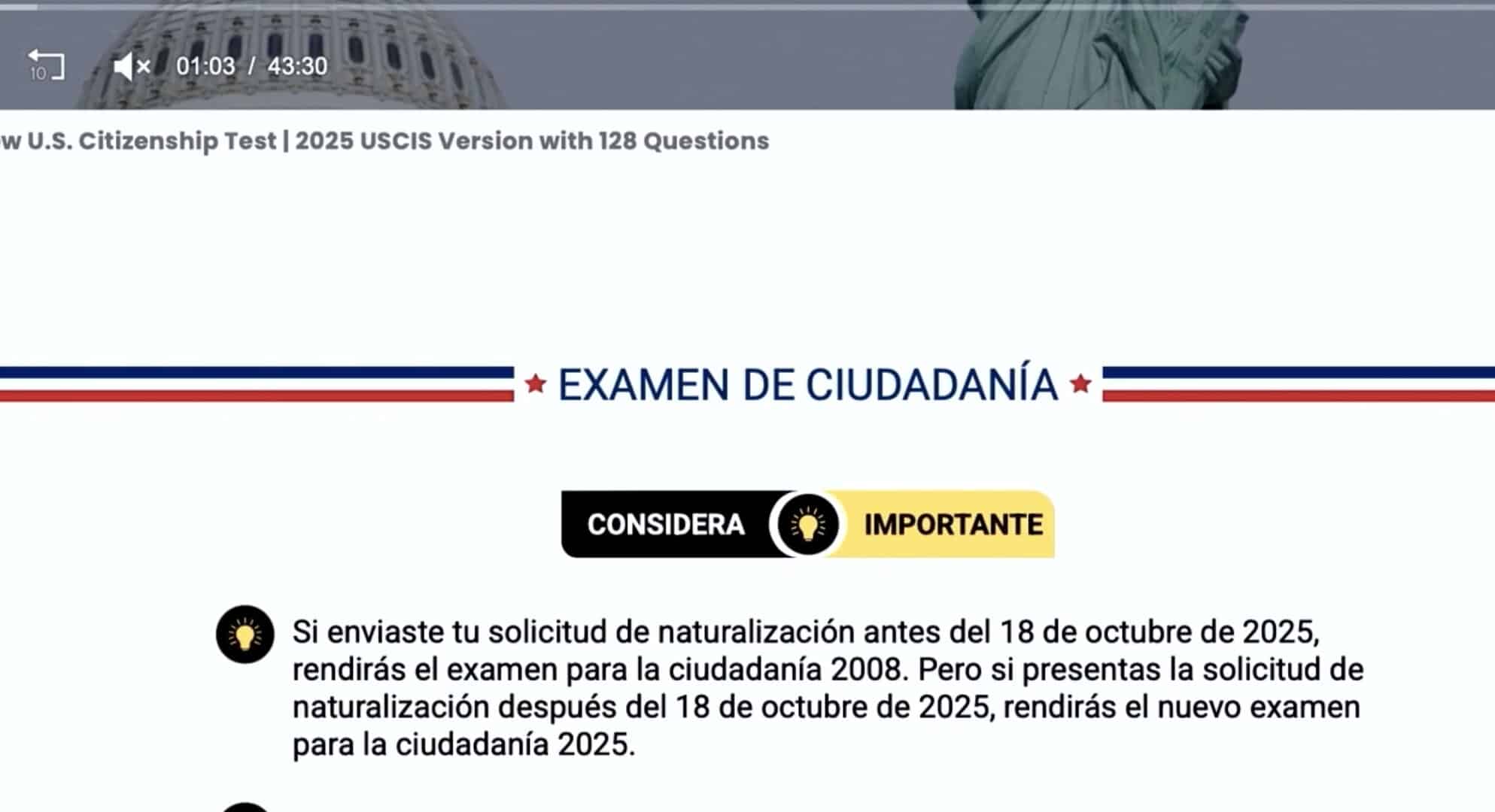 Practica gratis las preguntas y respuestas para el examen de la ciudadanía en español e inglés ...